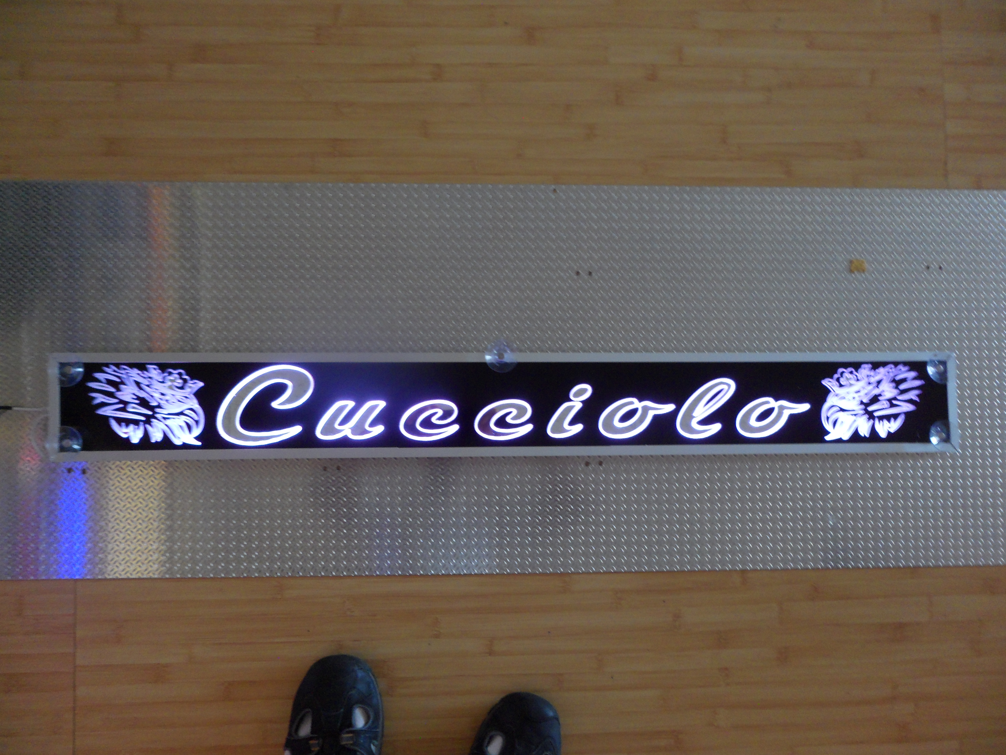 Targa luminosa personalizzata con telecomando